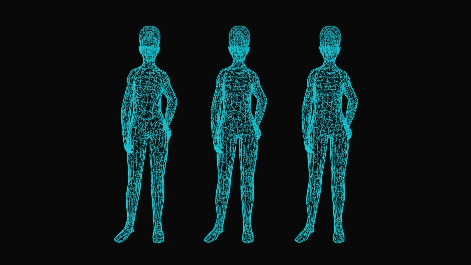 3D Characters 3 23 Wireframe Model - TurboSquid 1969999