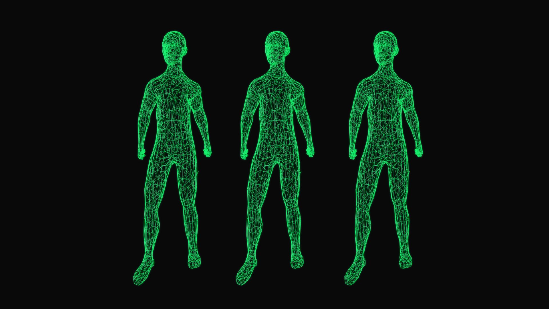 3D Characters 3 23 Wireframe Model - TurboSquid 1969999