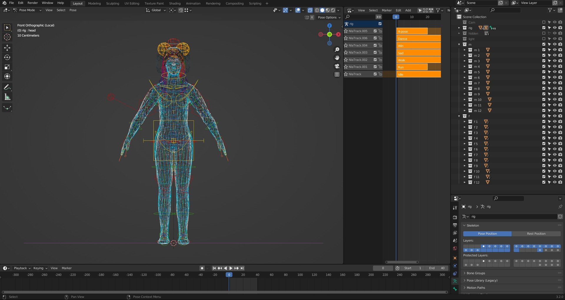 3D Characters 3 23 Wireframe Model - TurboSquid 1969999