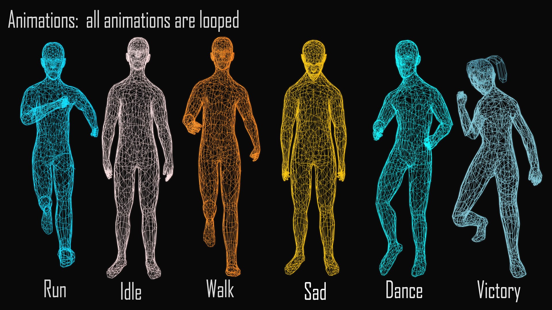 3D Characters 3 23 Wireframe Model - TurboSquid 1969999
