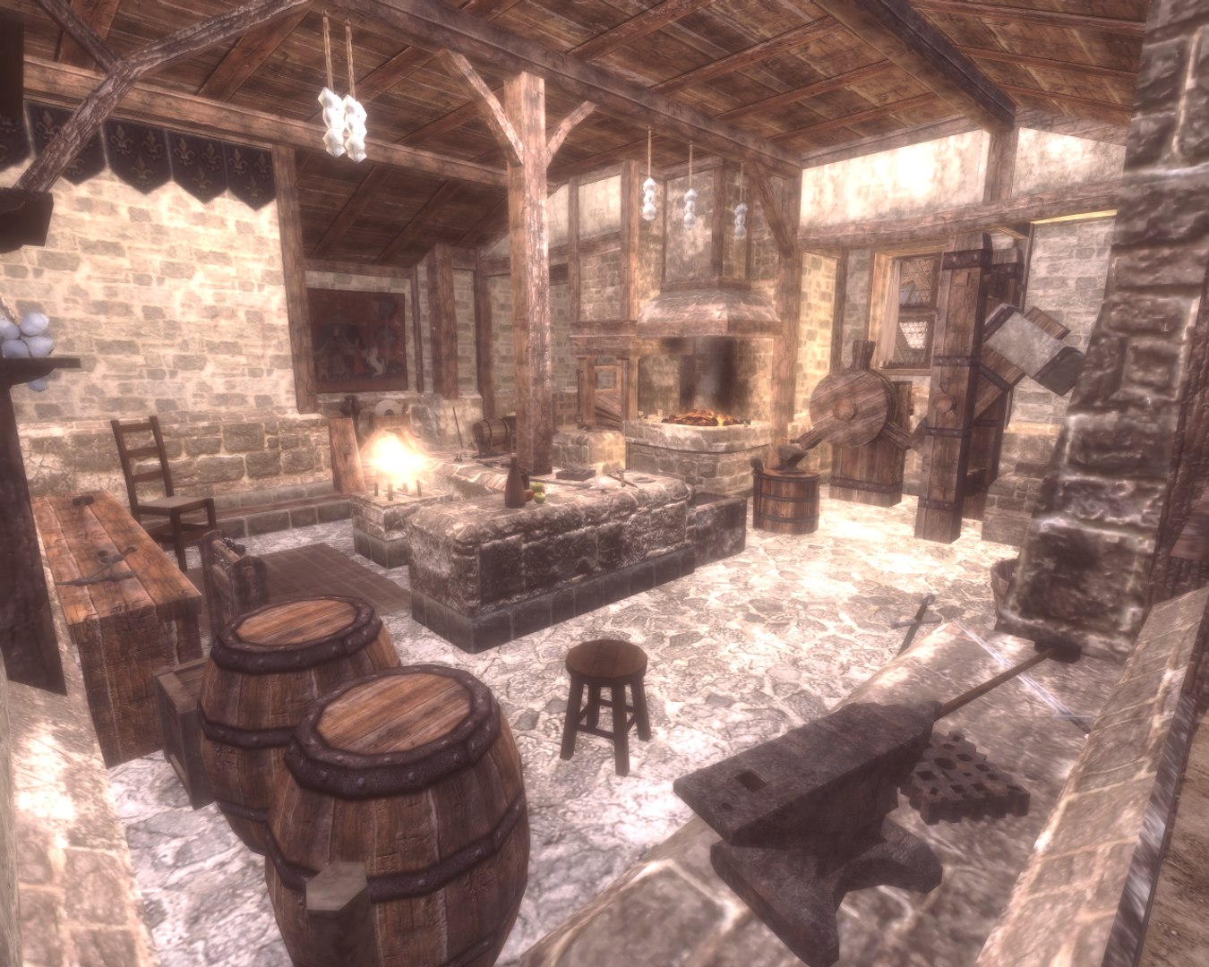 Blacksmith Interior Props 3d Model