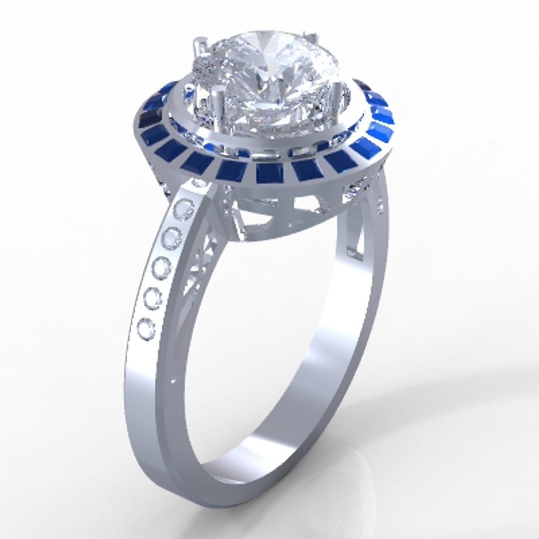 3ds Max Ring Aztec Jewelry