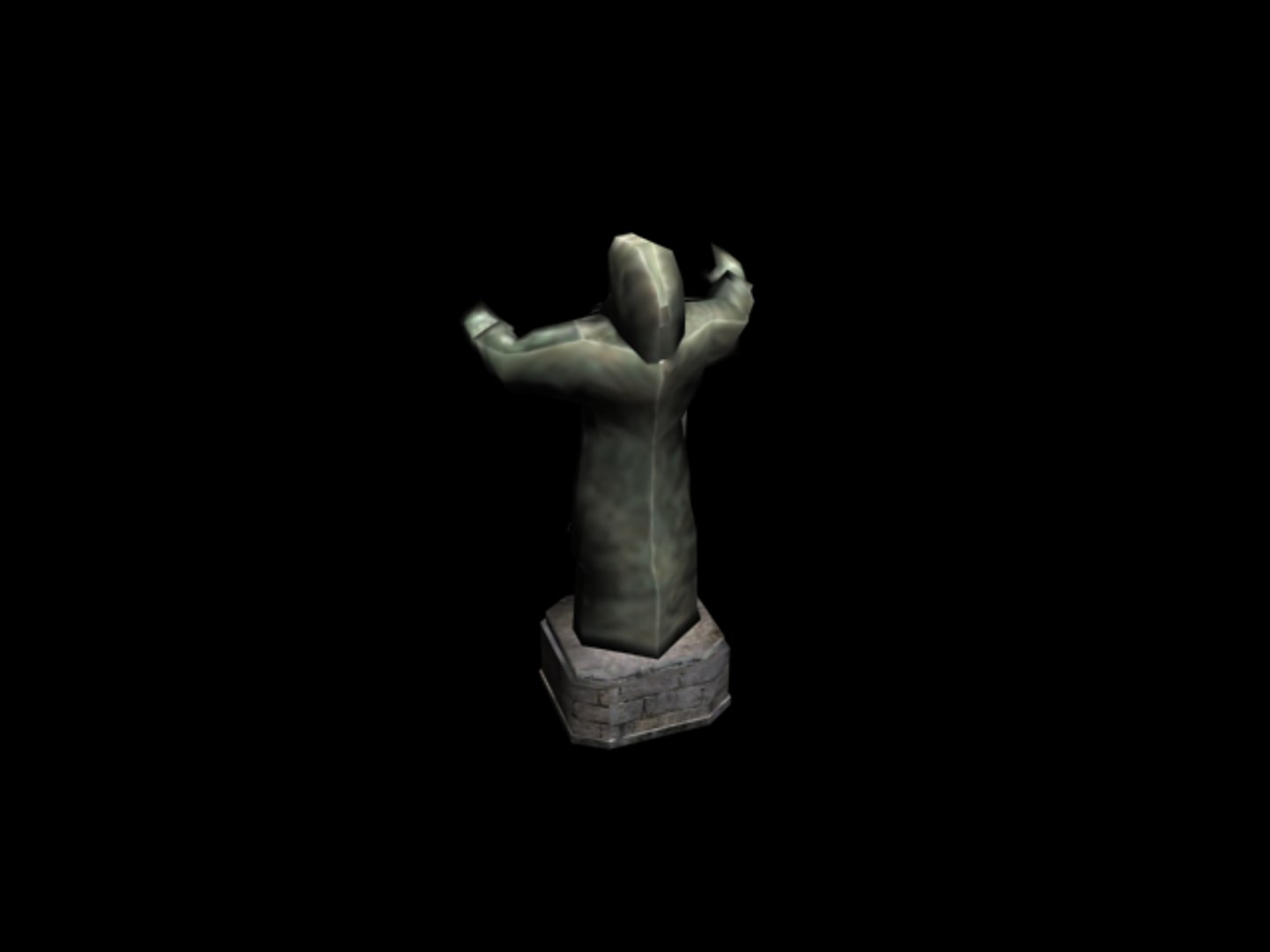 3d Model Hooded Statue Polys