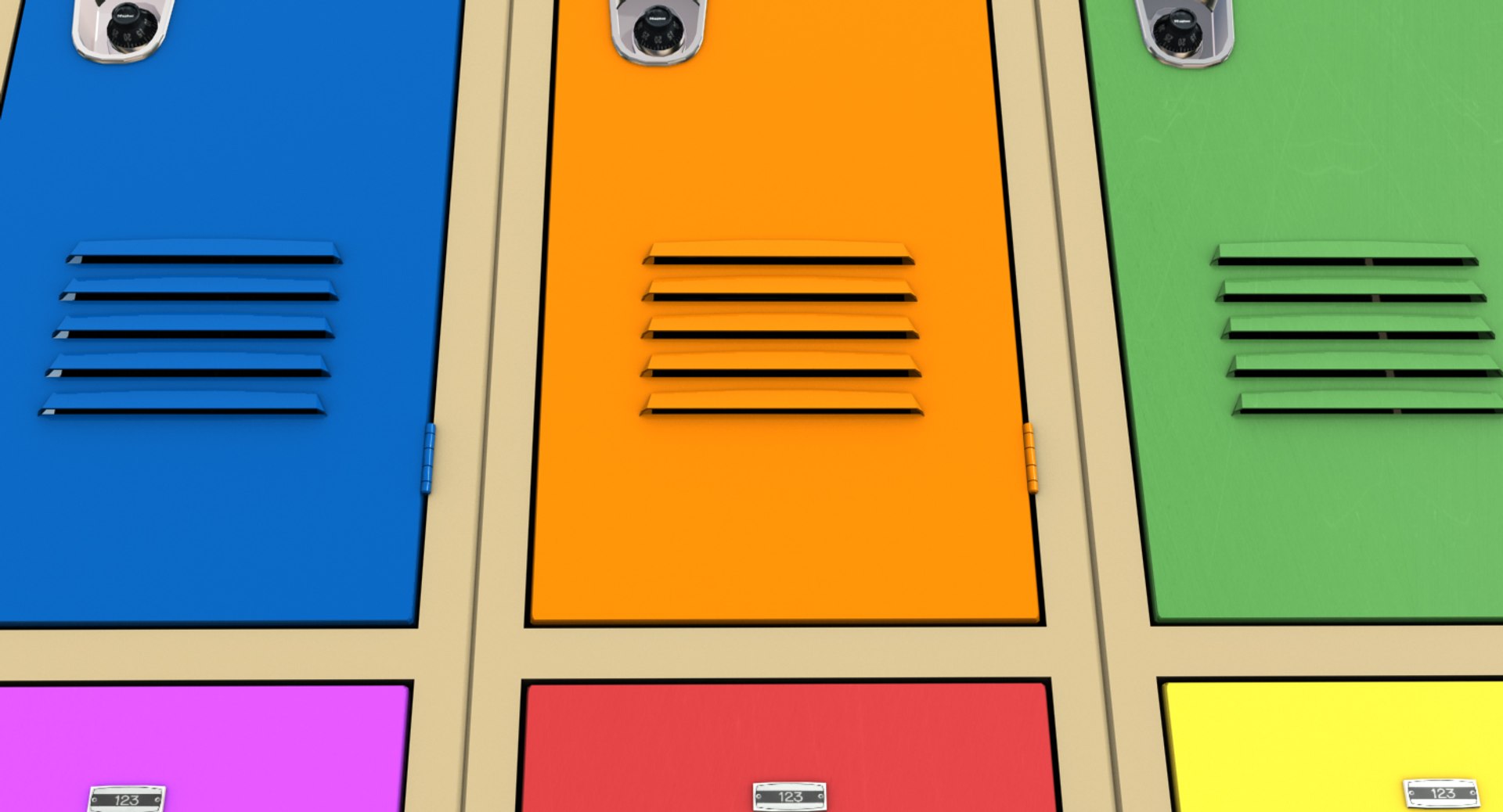 3d School Lockers