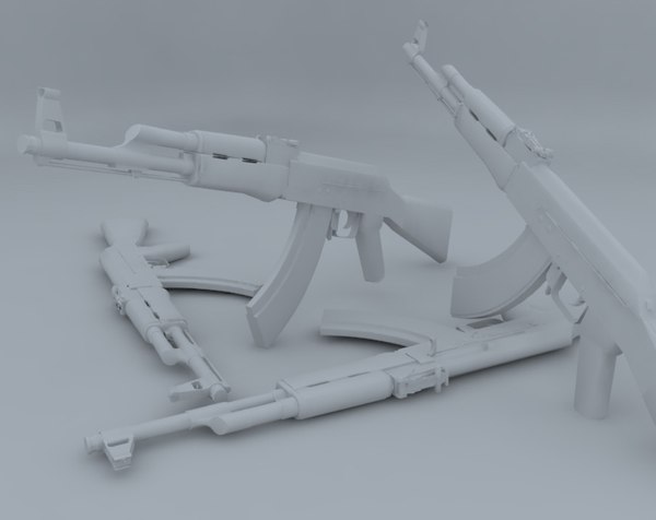 ak-47 3d 3ds