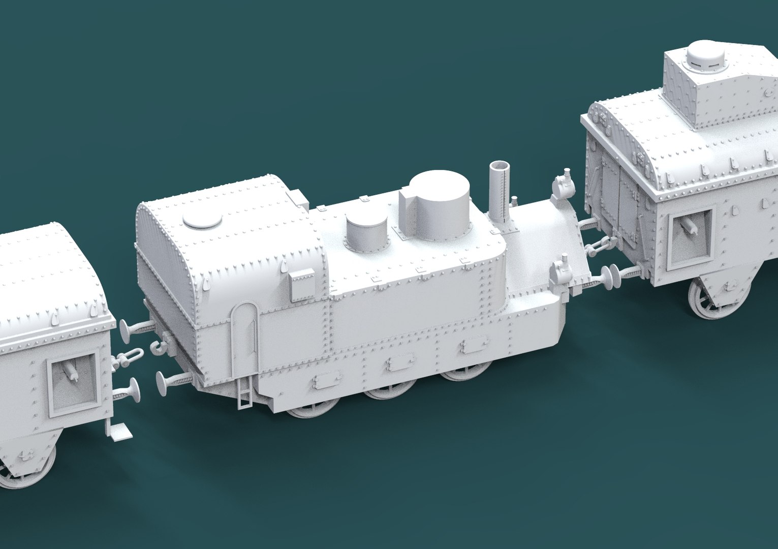 3D Model Armored Train - TurboSquid 1547304