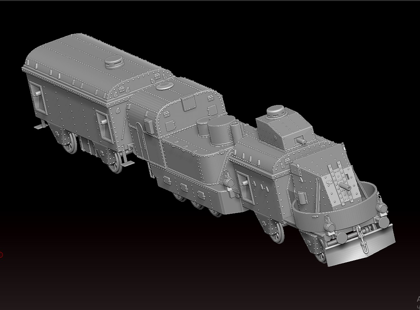 3D Model Armored Train - TurboSquid 1547304