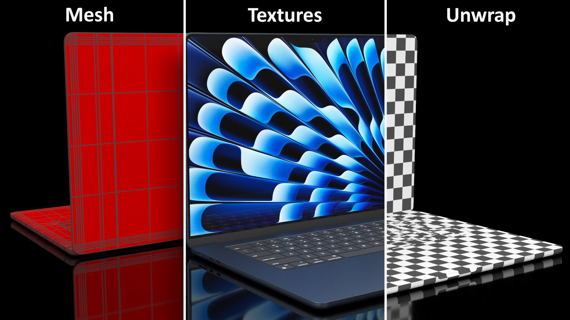 Midnight Apple MacBook Air 15 3D - TurboSquid 2113745