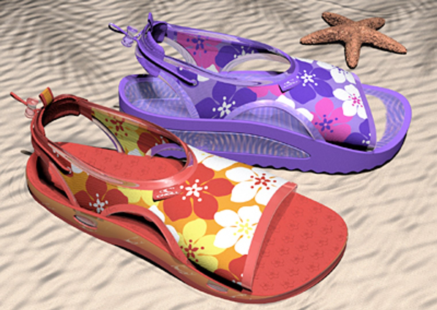3d Sandals Shoes Model