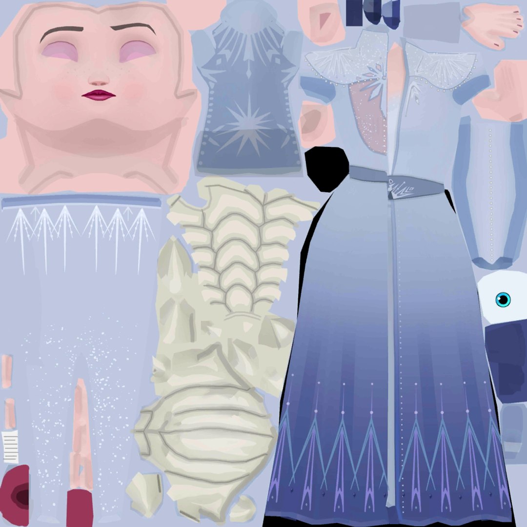 3D Elsa Princess Model - TurboSquid 2386076