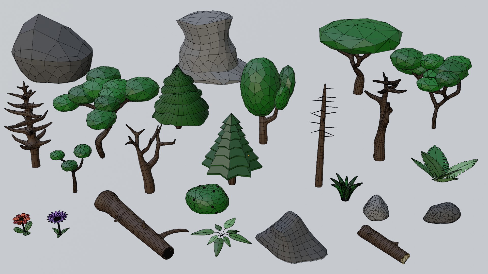 Ultimate Low Poly Nature Pack - Premium 3D Models For Digital ...