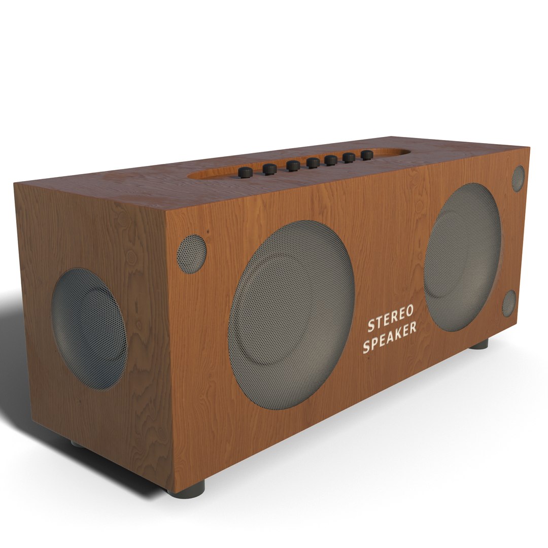 Wooden Stereo Speaker Model - TurboSquid 2091508