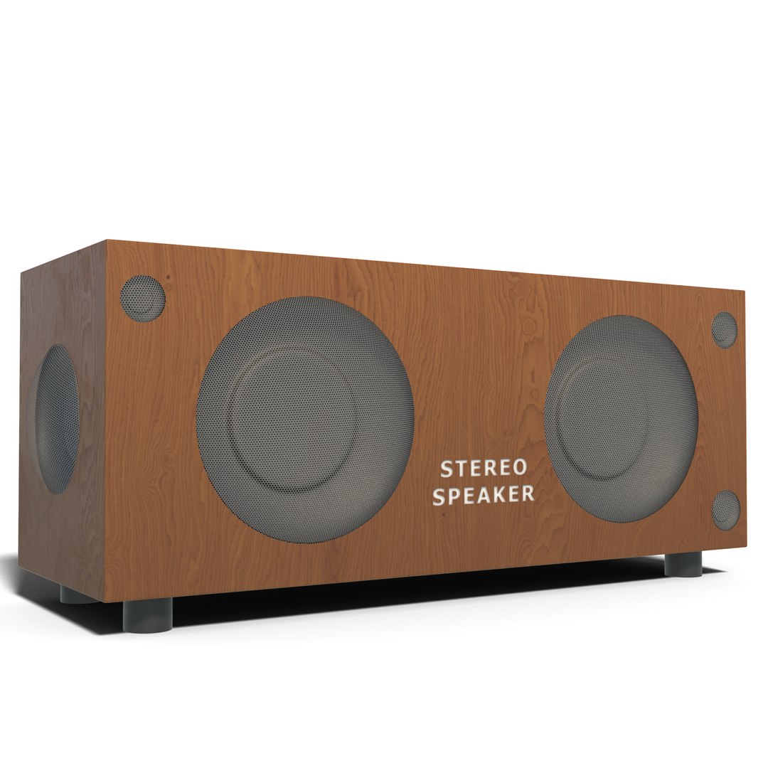 Wooden Stereo Speaker Model - TurboSquid 2091508