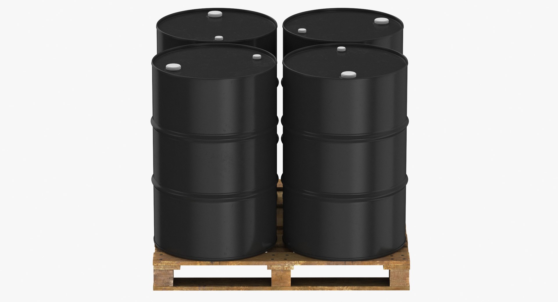 Barrel Metal 011 Single Pallet Packed and Shelf Colors1 3D model ...