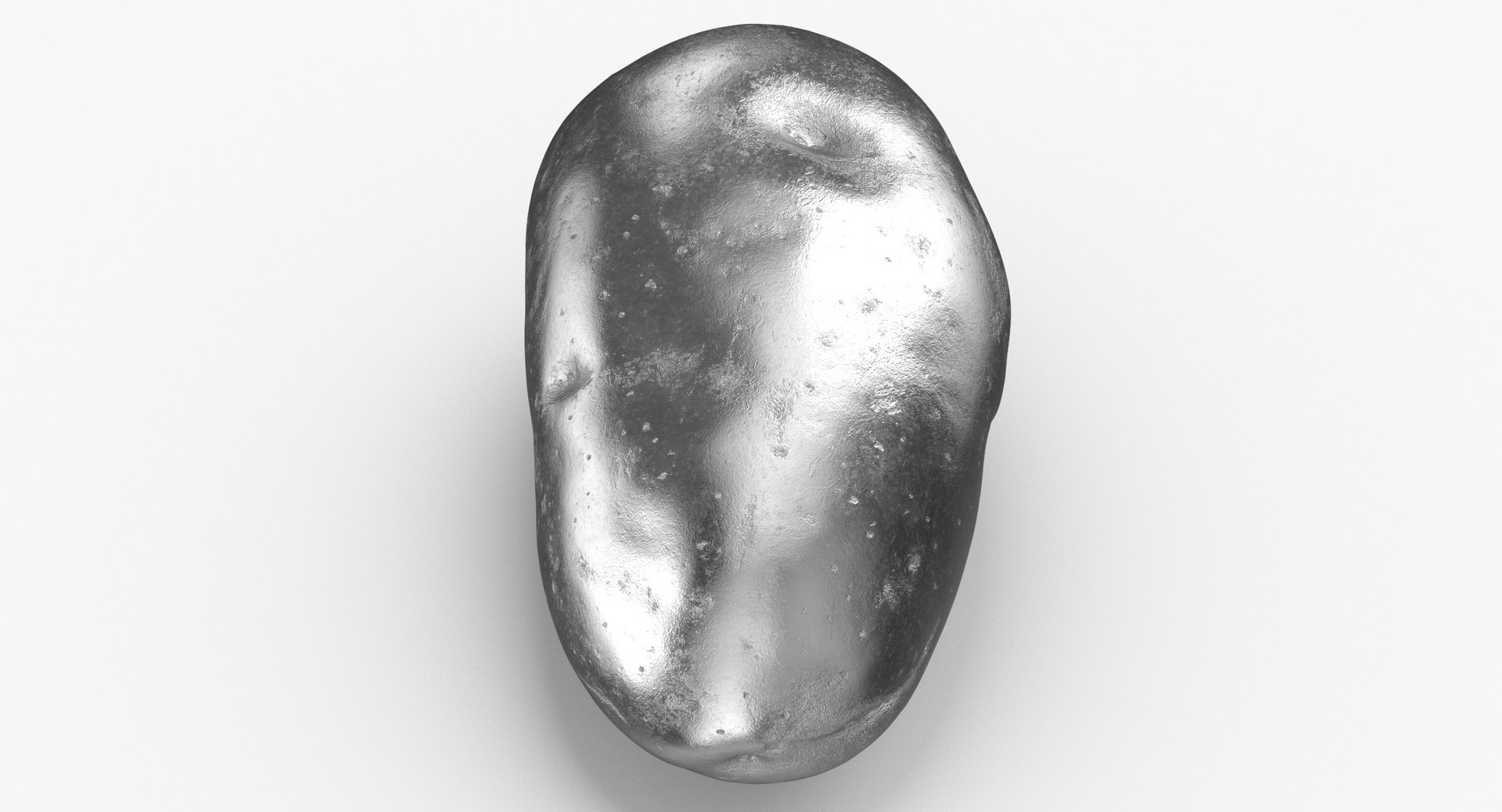 Potato Clean 01 Silver 3D Model - TurboSquid 1597605
