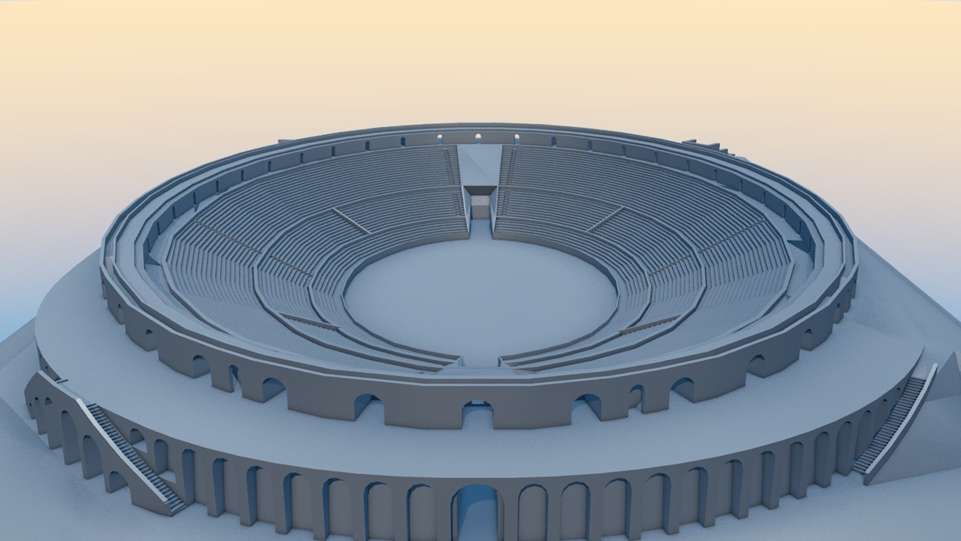 3D Amphitheater Pompeii Model - TurboSquid 1316772