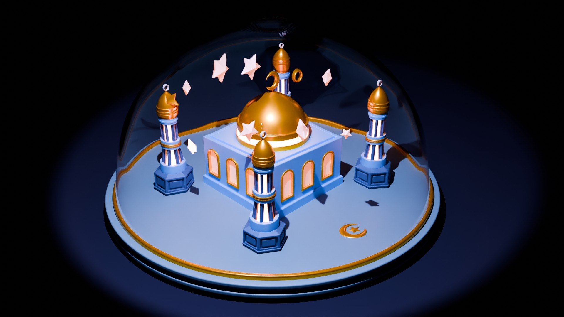 Stylized Ramadhan Icon Model - TurboSquid 2200500