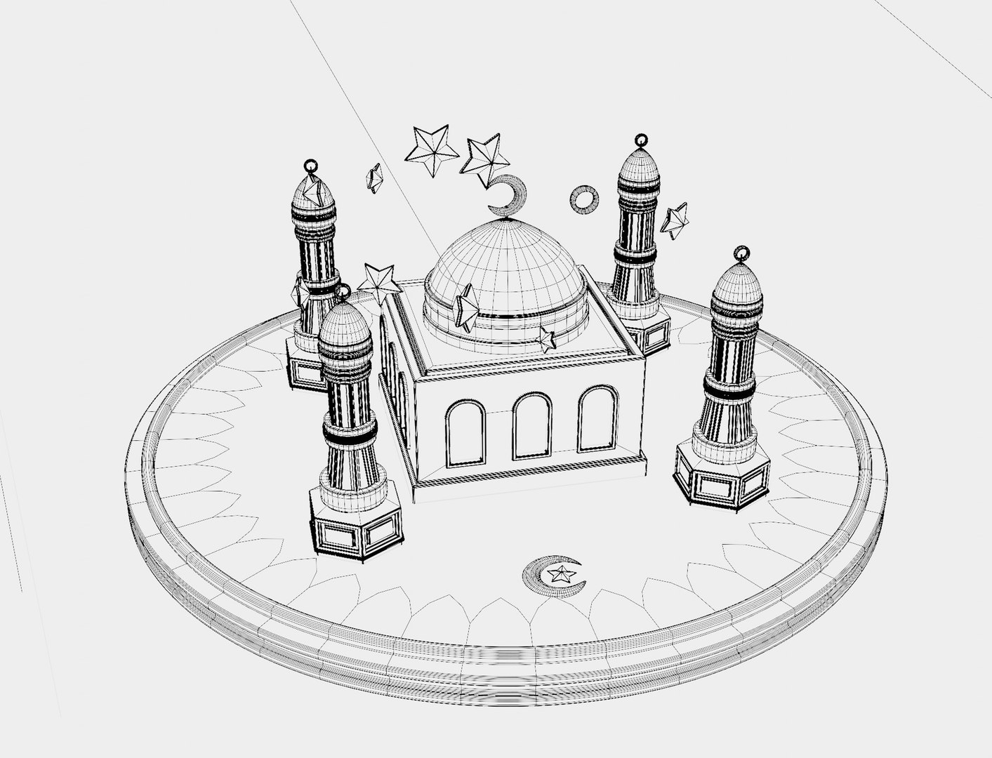 Stylized Ramadhan Icon Model - TurboSquid 2200500