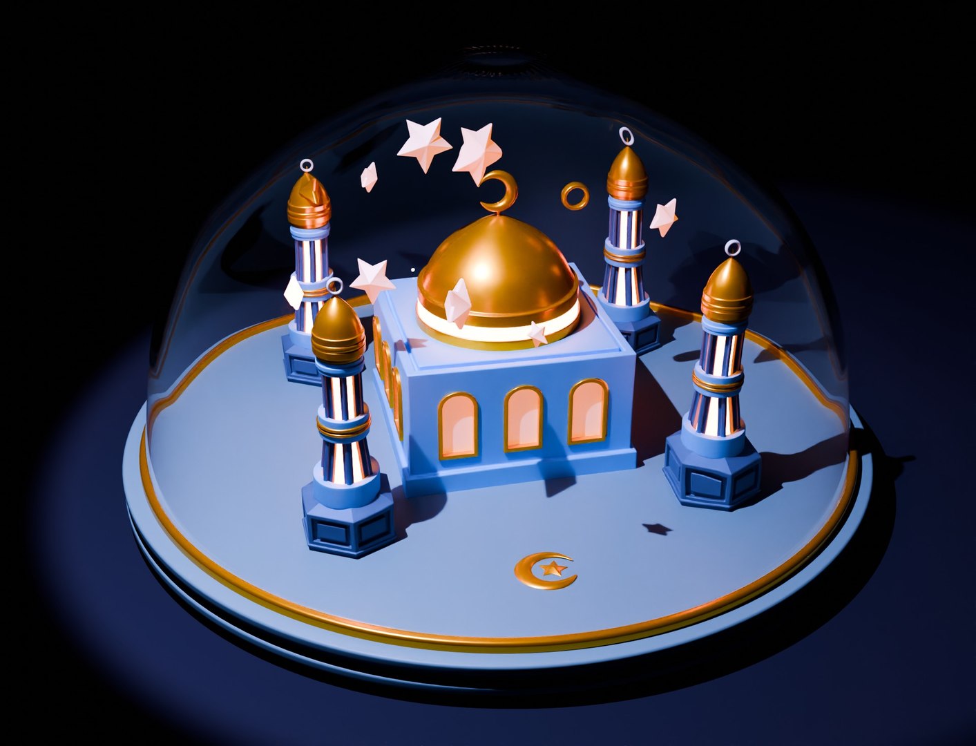 Stylized Ramadhan Icon Model - TurboSquid 2200500