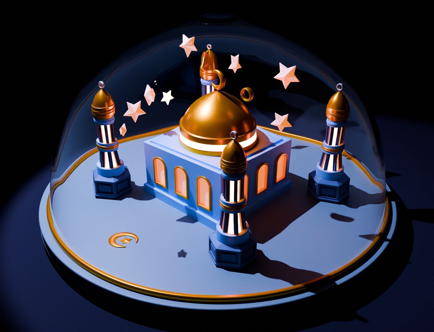 Stylized Ramadhan Icon Model - TurboSquid 2200500