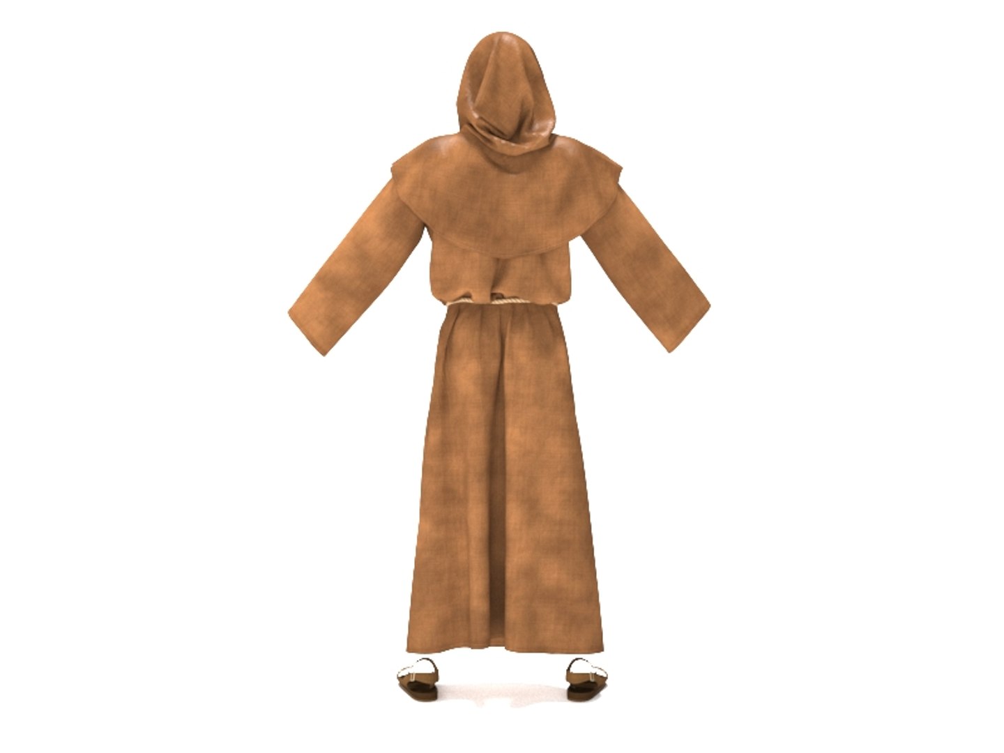 3D Rigged Monk Robe Clothes Model - TurboSquid 1555796