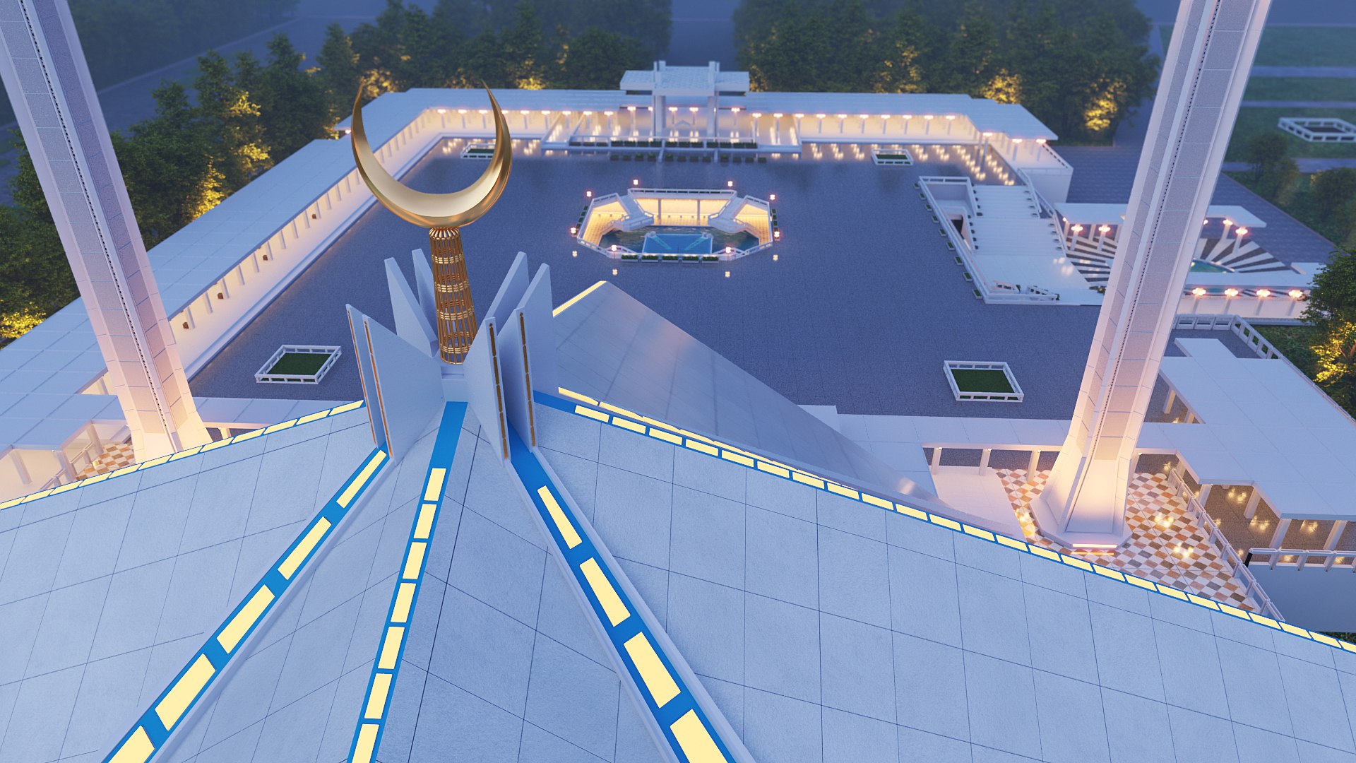 Faisal Mosque Model - TurboSquid 2395428