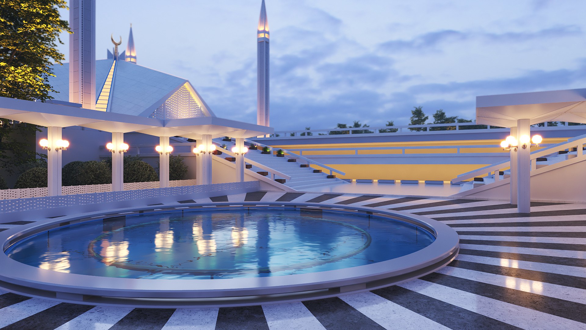 Faisal Mosque Model - TurboSquid 2395428