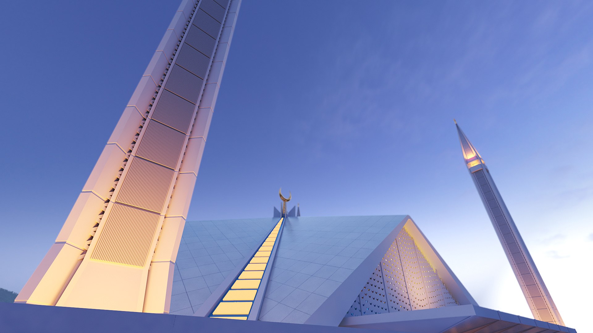 Faisal Mosque Model - TurboSquid 2395428