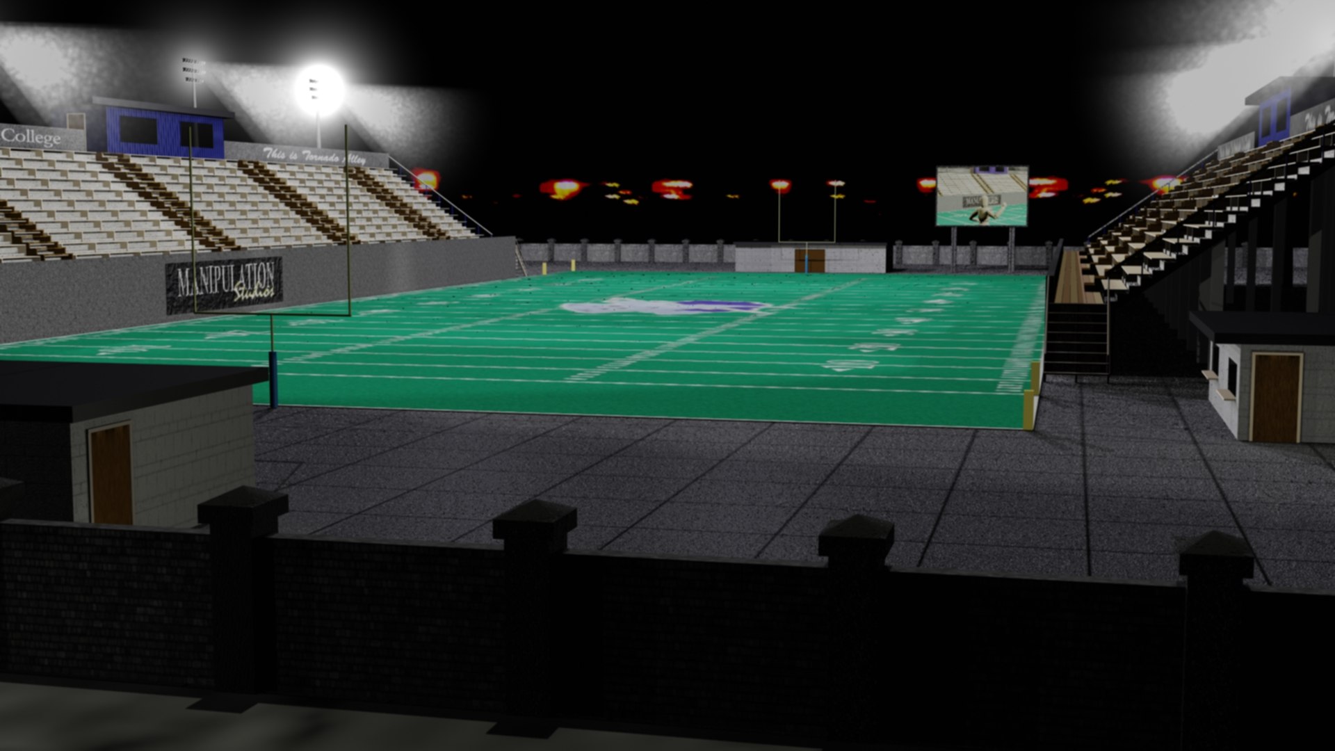 Football Field 3d Model