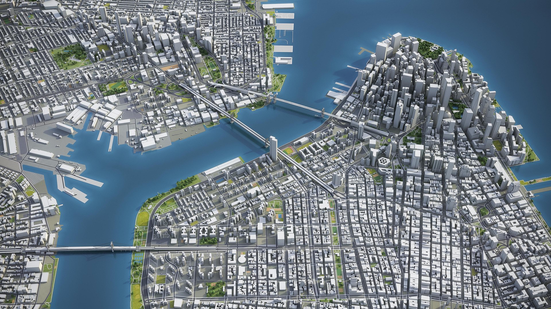 3D Model Buildings New York - TurboSquid 1329483