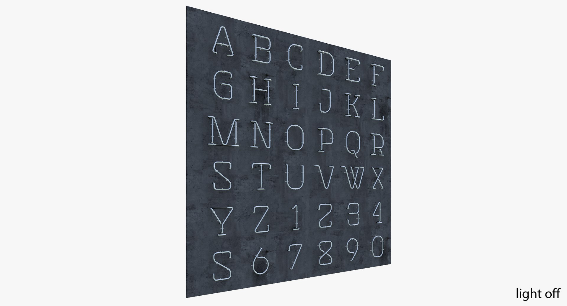 3D Neon Letter Model - TurboSquid 1557362
