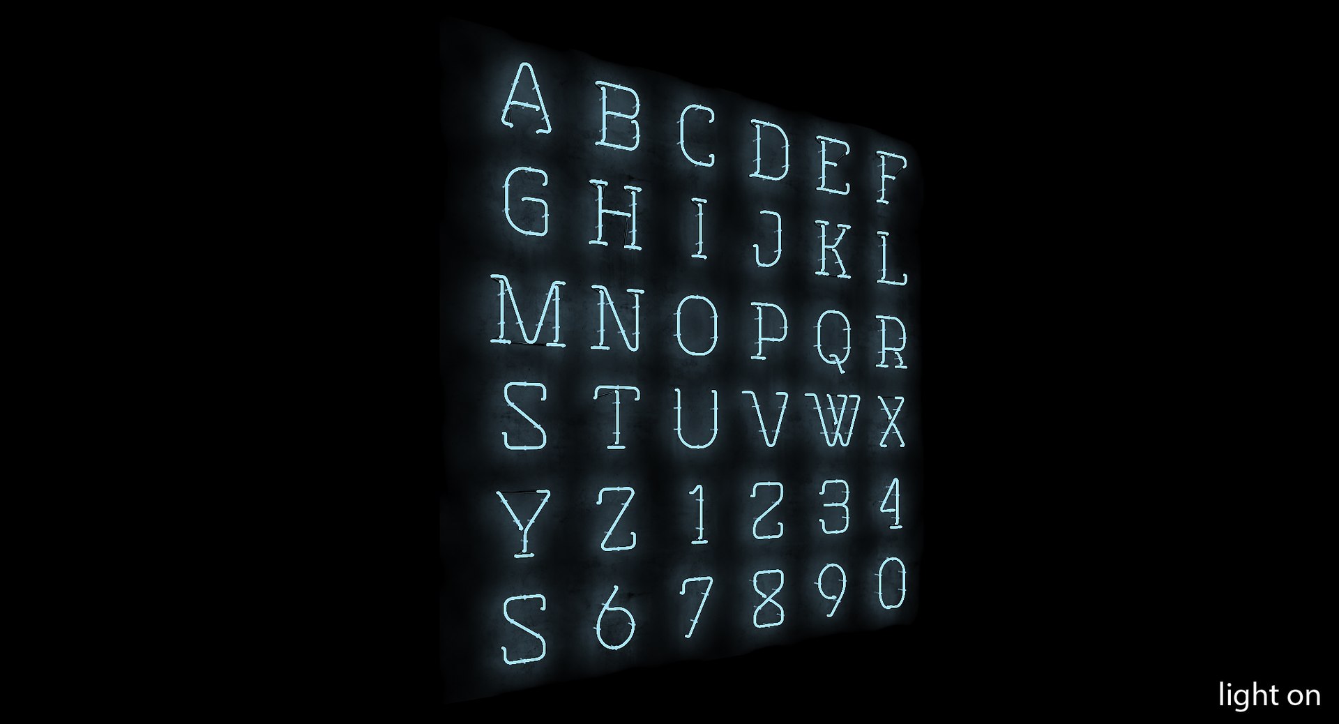 3D Neon Letter Model - TurboSquid 1557362
