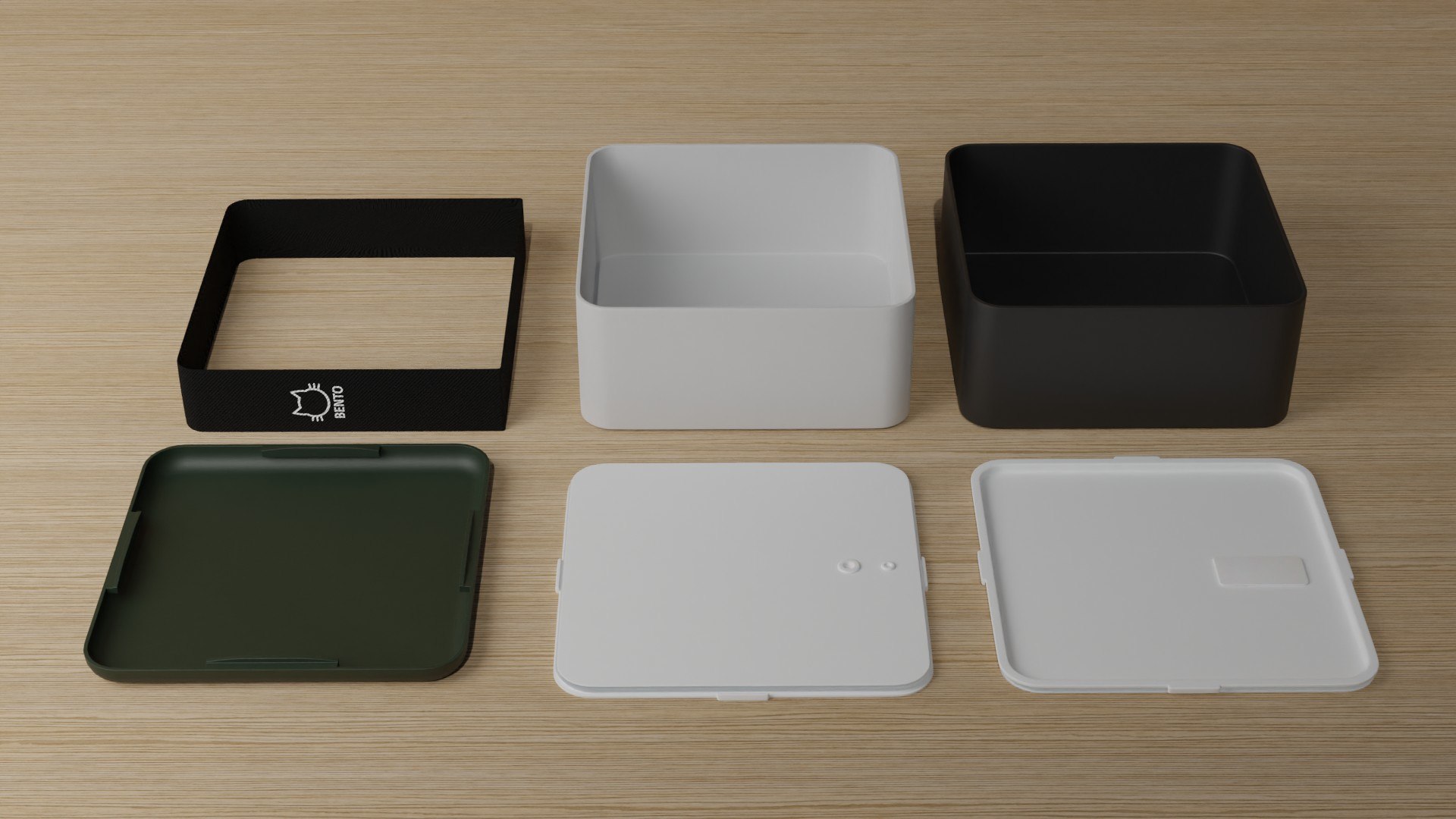 Bento Lunch box 3D model - TurboSquid 1934607