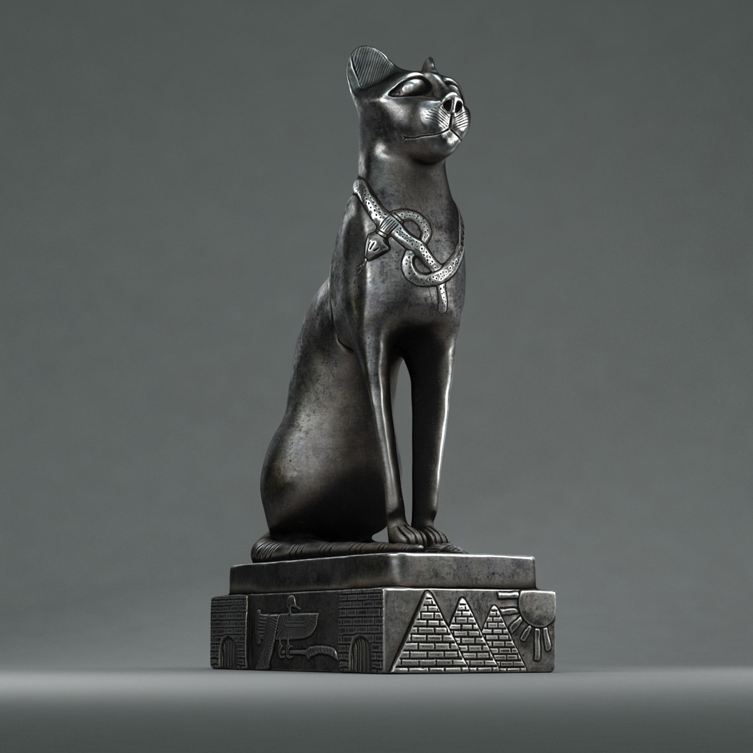 3d 3ds Egyptian Cat Statue