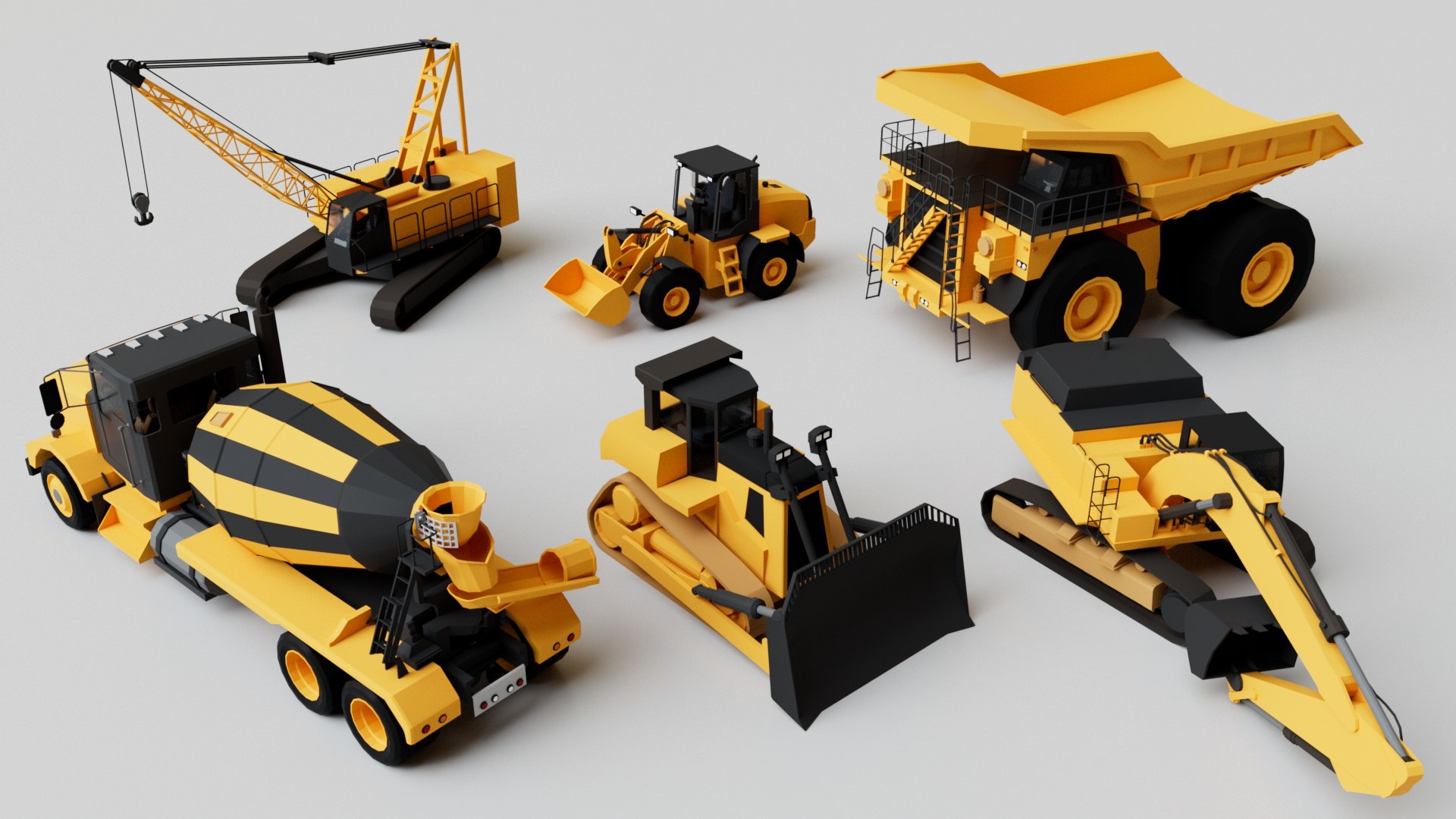 25 Heavy Industrial Machinery Transport Collection Pack 3D Model ...