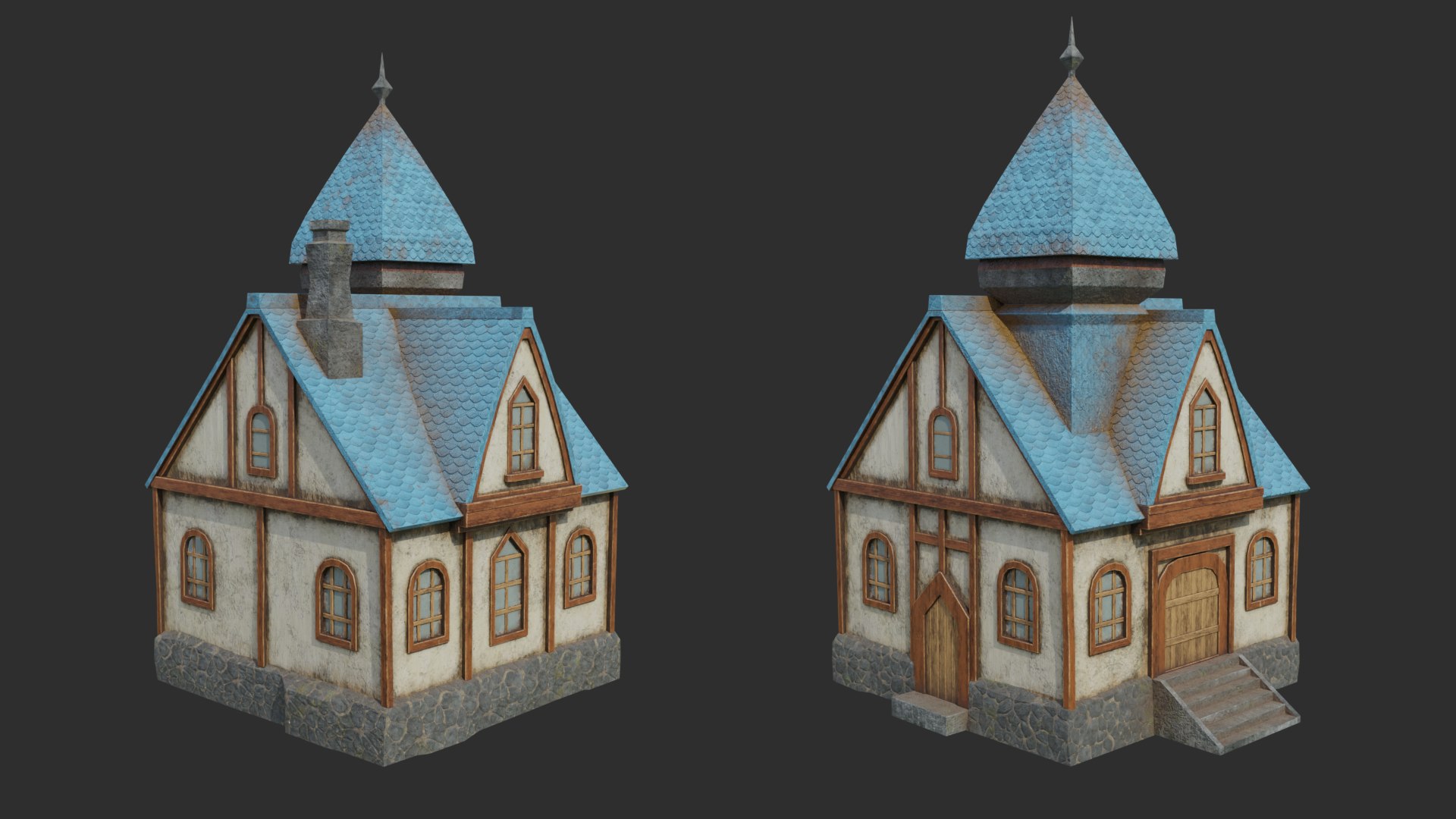 3D Model Collection 10 Low-poly Medieval Houses - TurboSquid 2186065