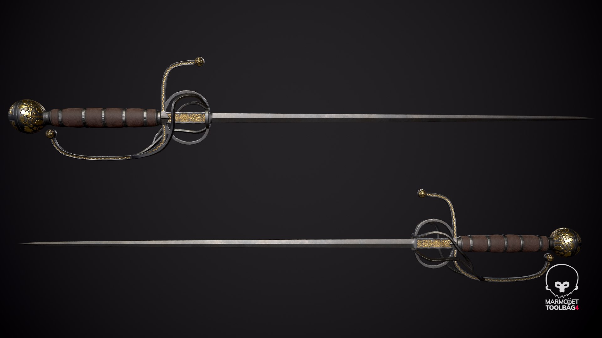 3D Rapier PBR Low-Poly Game Ready - TurboSquid 1773594