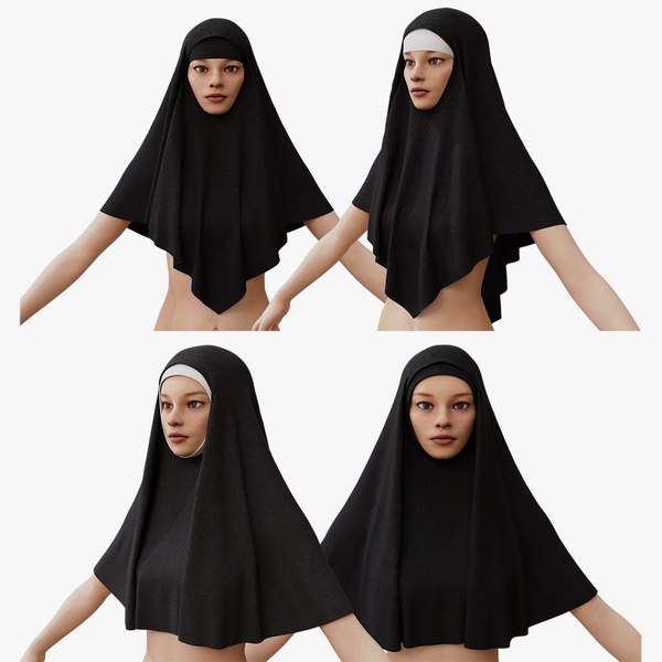 modelo 3d Toca velo de monja - TurboSquid 2201010