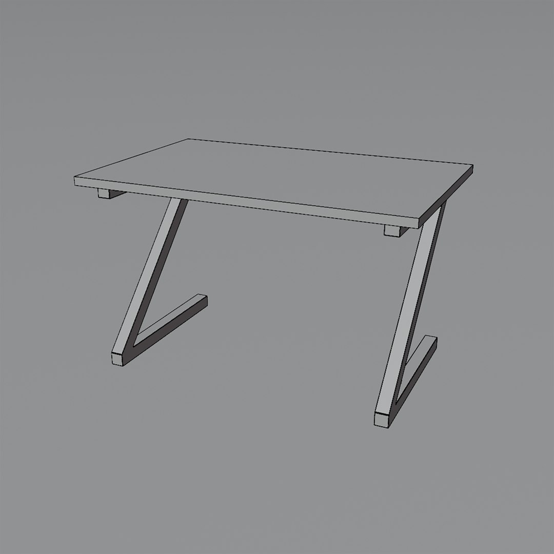 3D Z Shaped Desk - TurboSquid 2204835