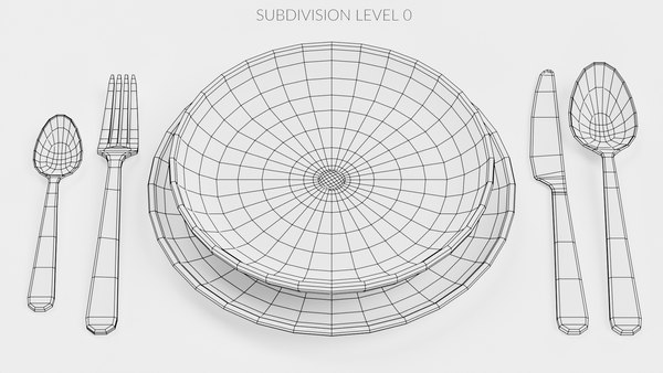 3D model Plates with Cutlery - TurboSquid 1949097