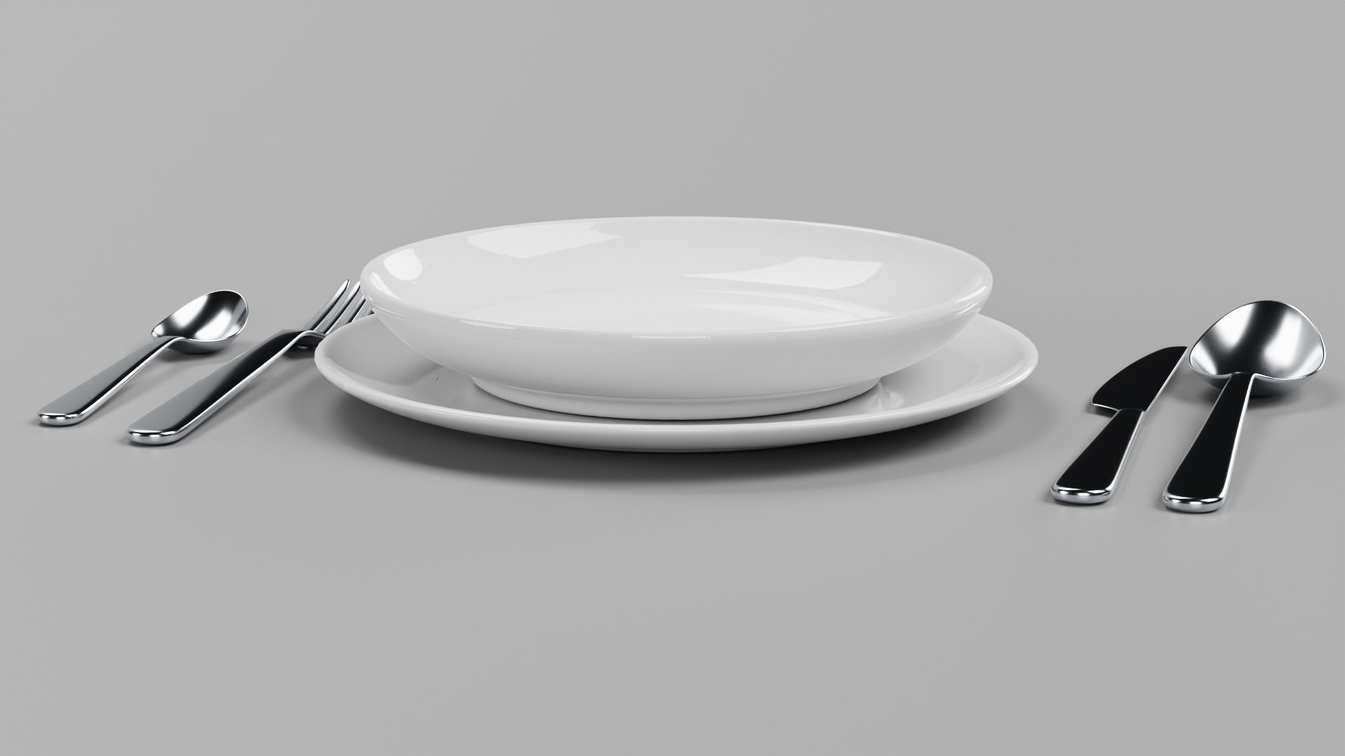 3D model Plates with Cutlery - TurboSquid 1949097