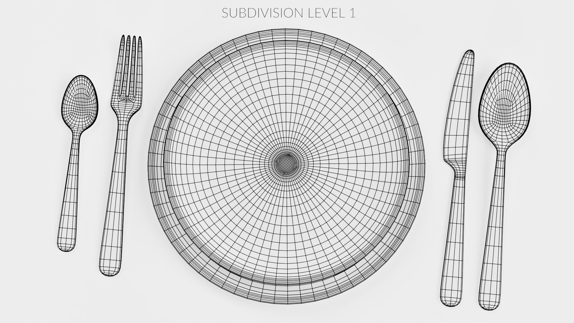 3D model Plates with Cutlery - TurboSquid 1949097