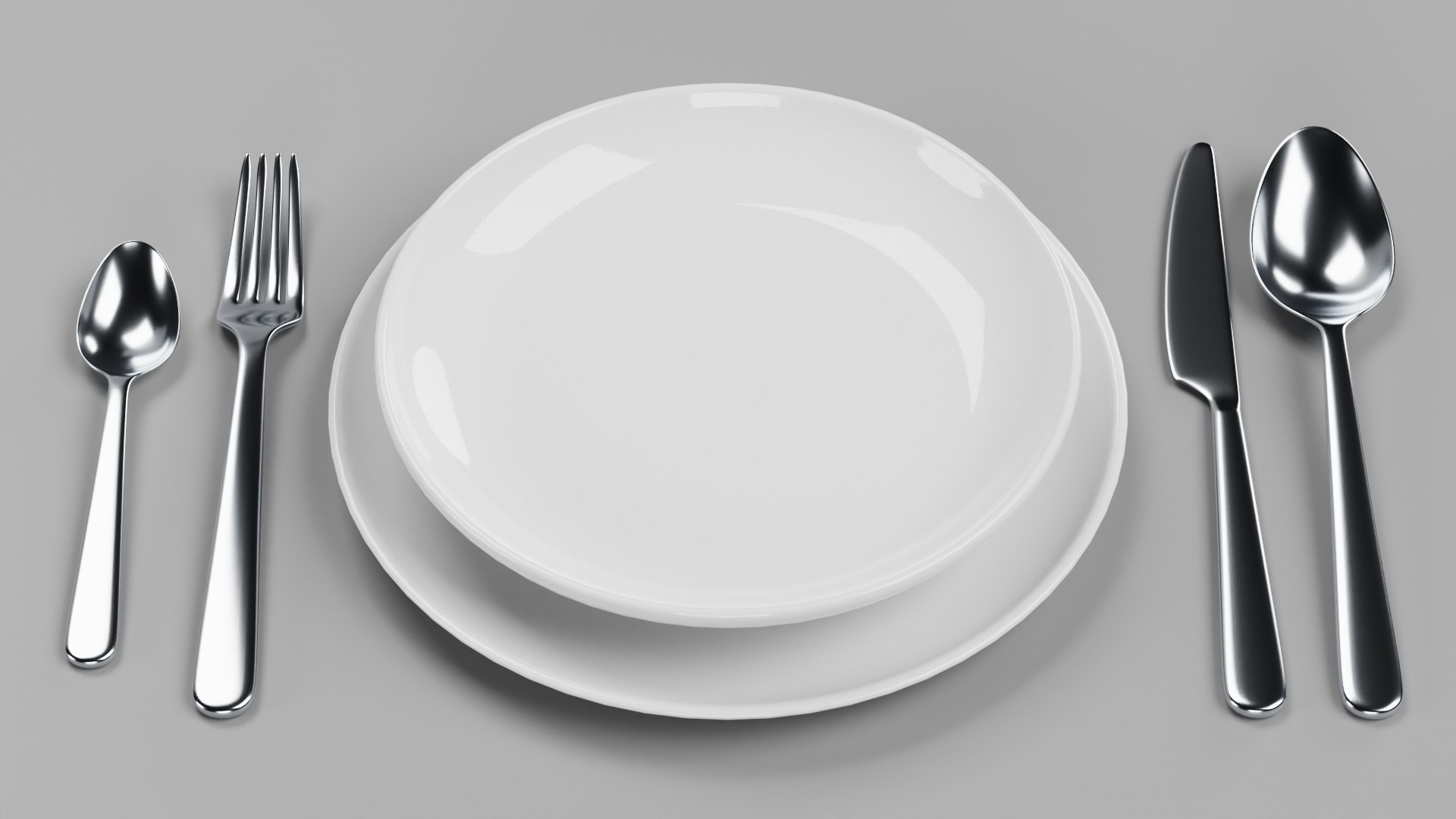 3D model Plates with Cutlery - TurboSquid 1949097