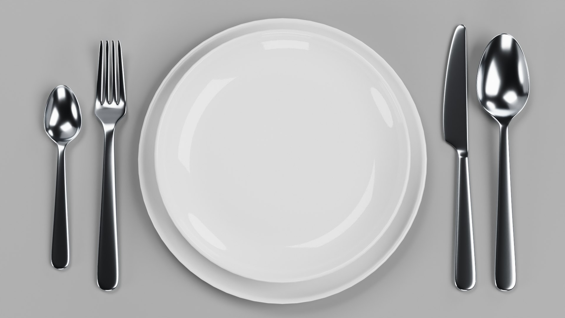 3D model Plates with Cutlery - TurboSquid 1949097