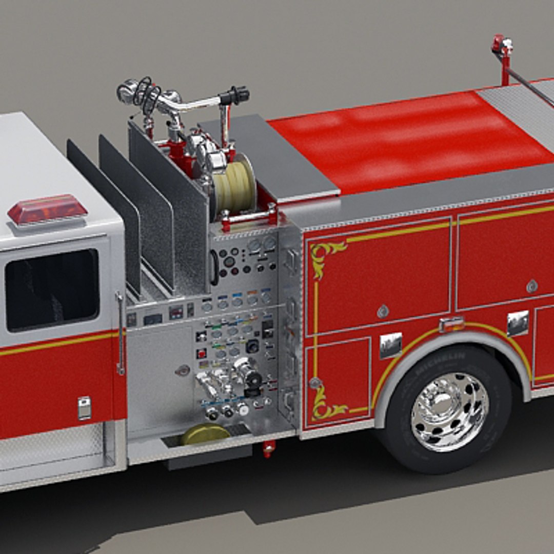 Truck Pumper 3d Model