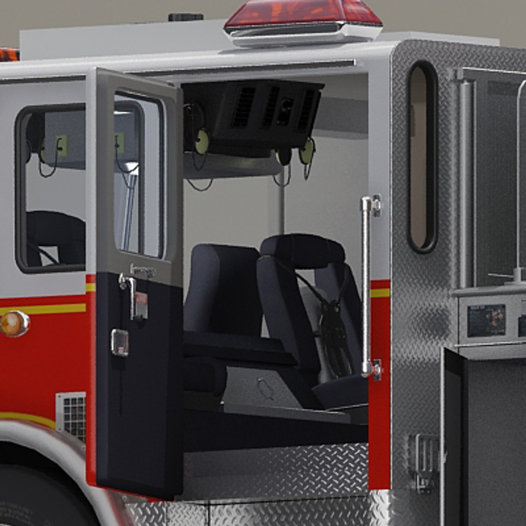 Truck Pumper 3d Model