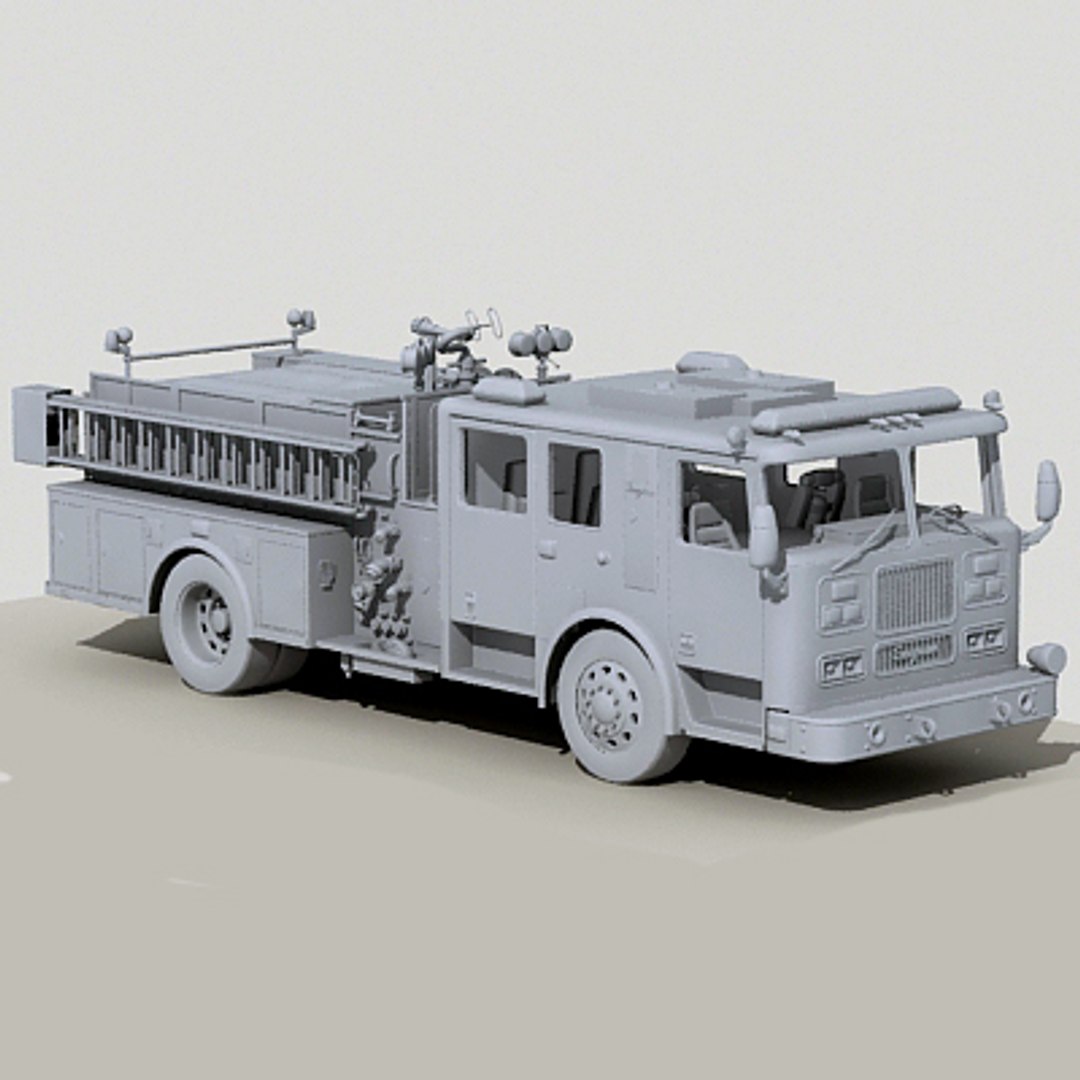 Truck Pumper 3d Model