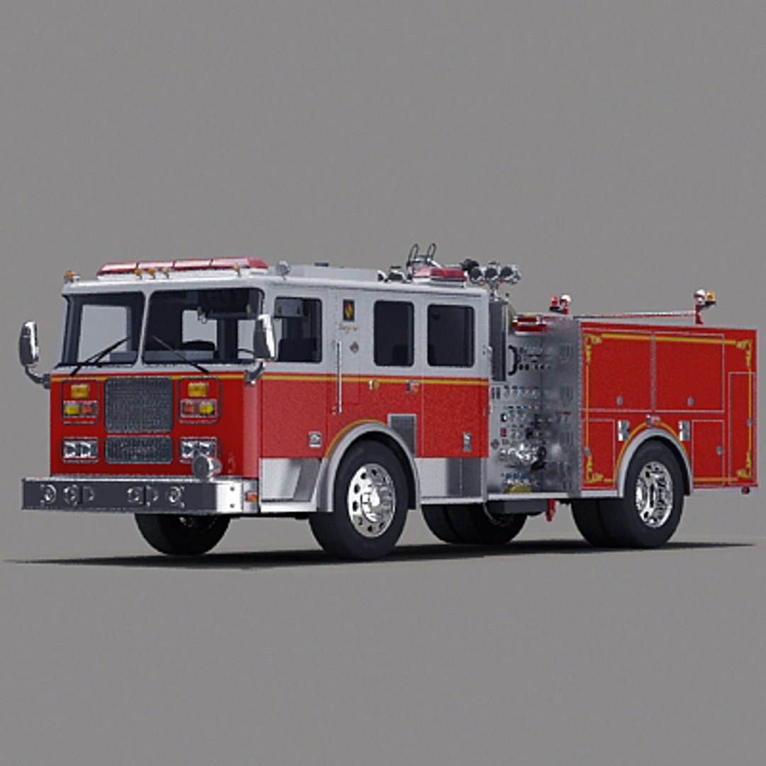 Truck Pumper 3d Model