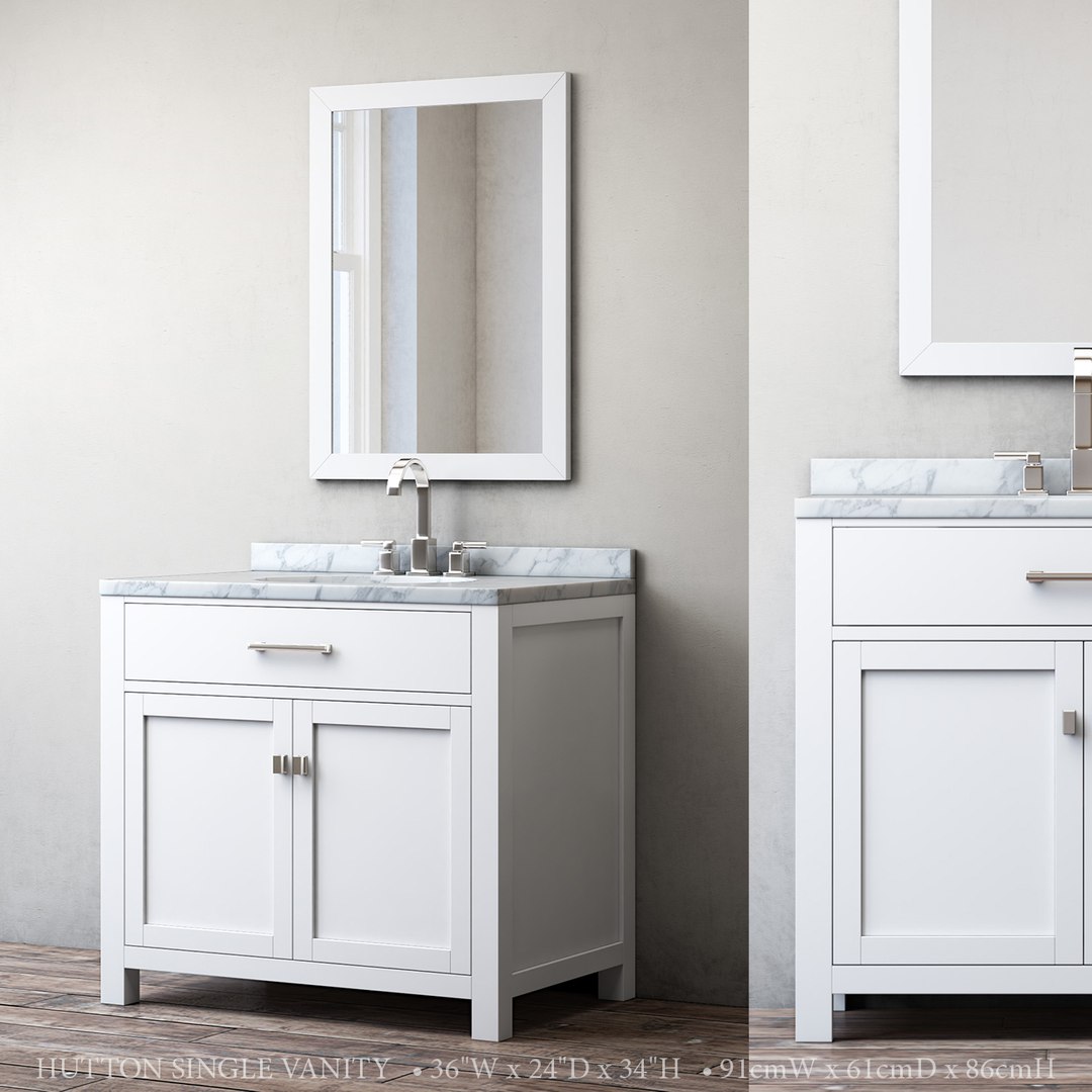 3D hutton single vanity model - TurboSquid 1192098
