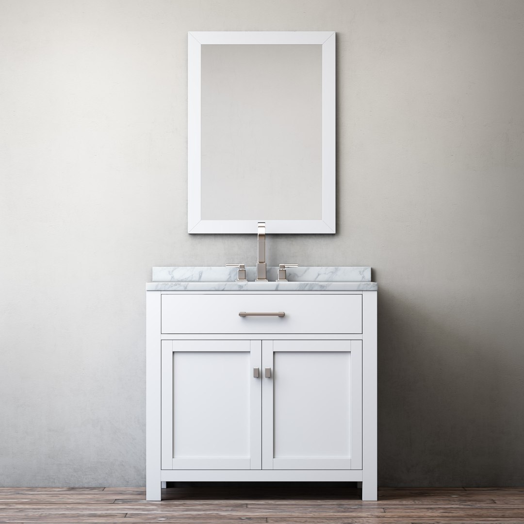 3D hutton single vanity model - TurboSquid 1192098
